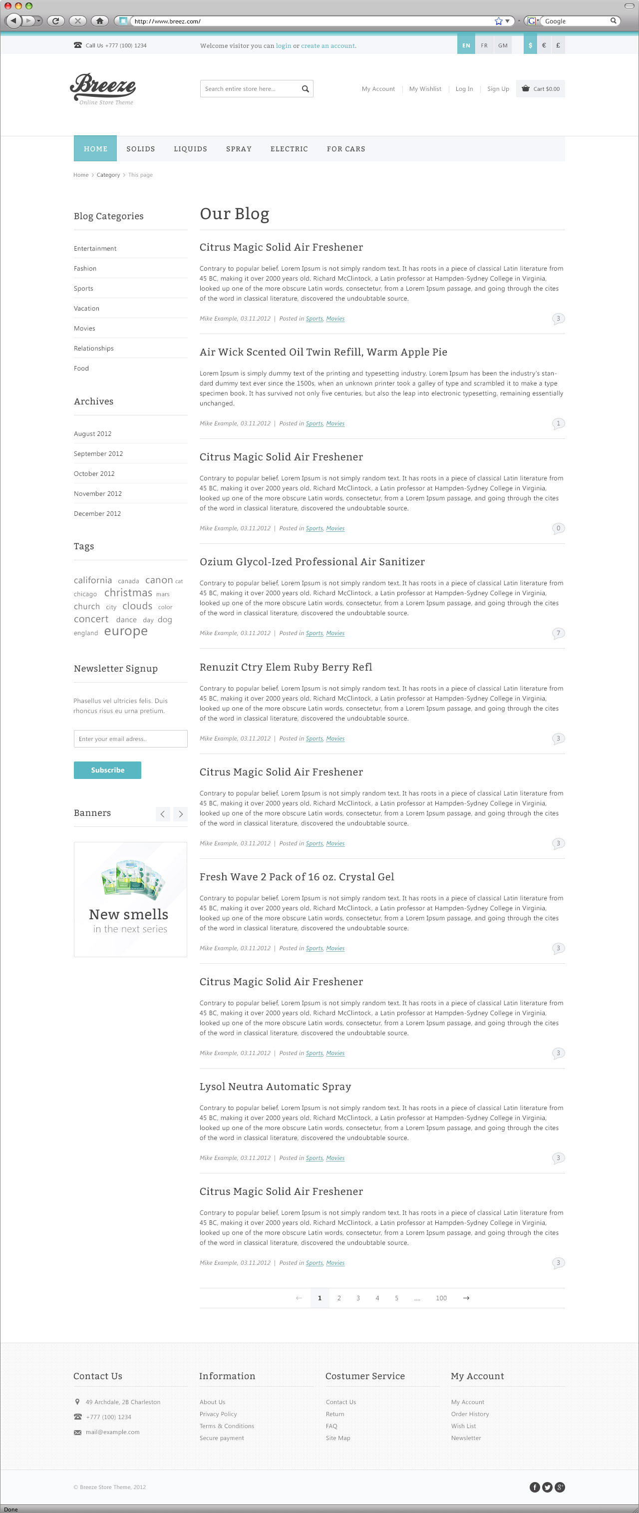 Breeze — HTML5 & CSS3 store template by WpWay_ | ThemeForest